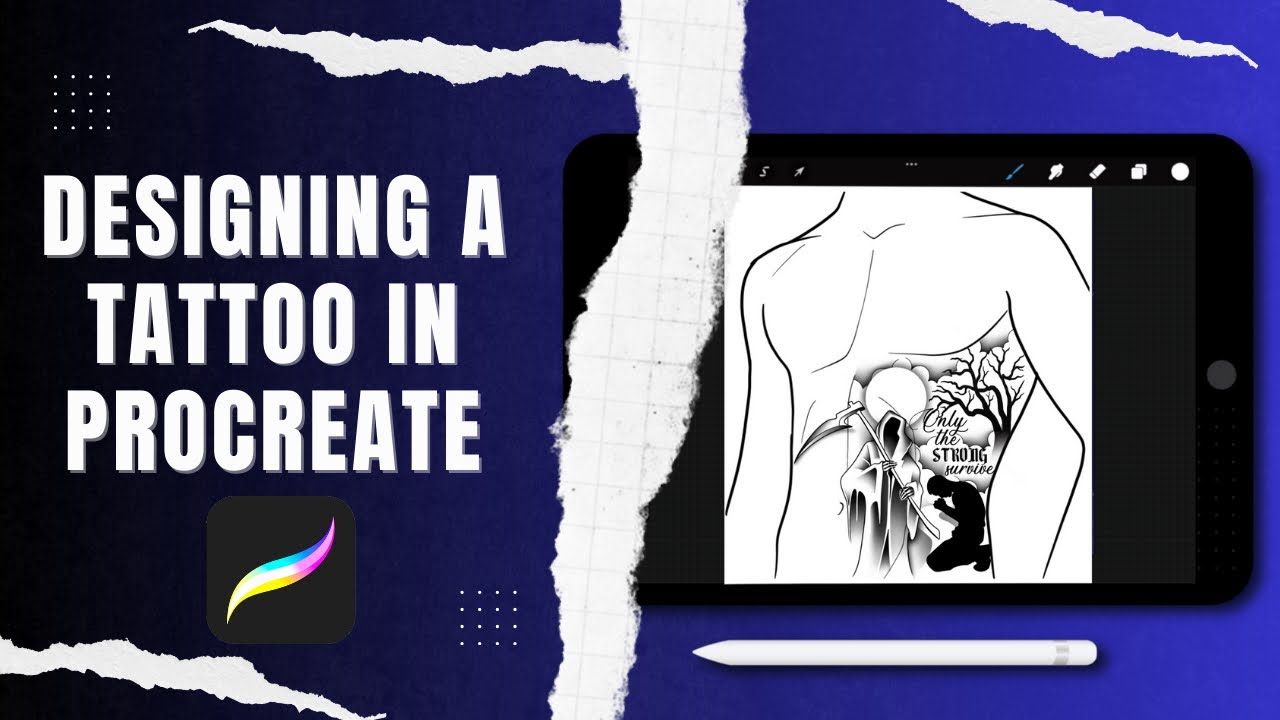 How To Design A Tattoo From Start To Finish In Procreate Youtube