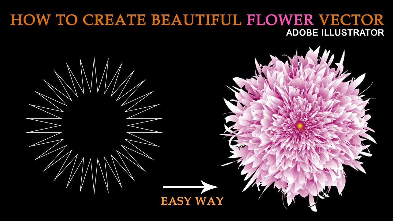 How To Create Beautiful Flower In Adobe Illustrator Using Blend Tool