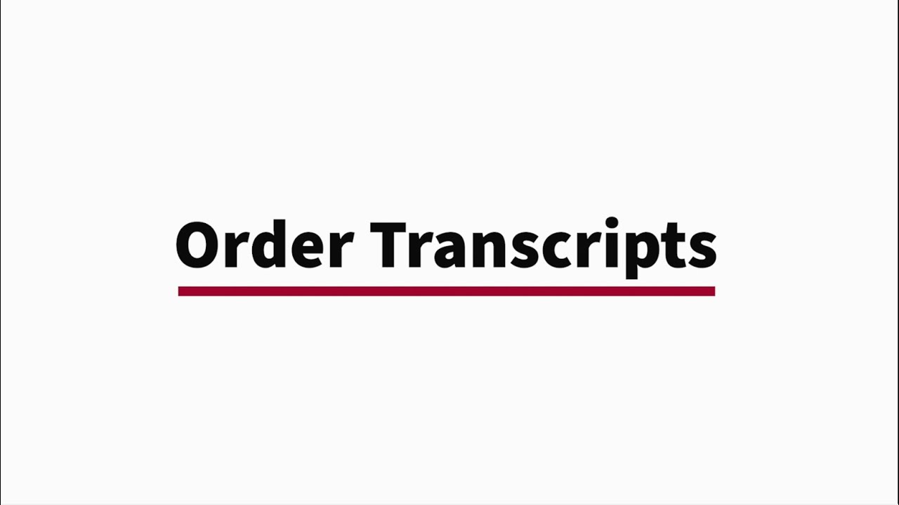 Order Transcripts Youtube