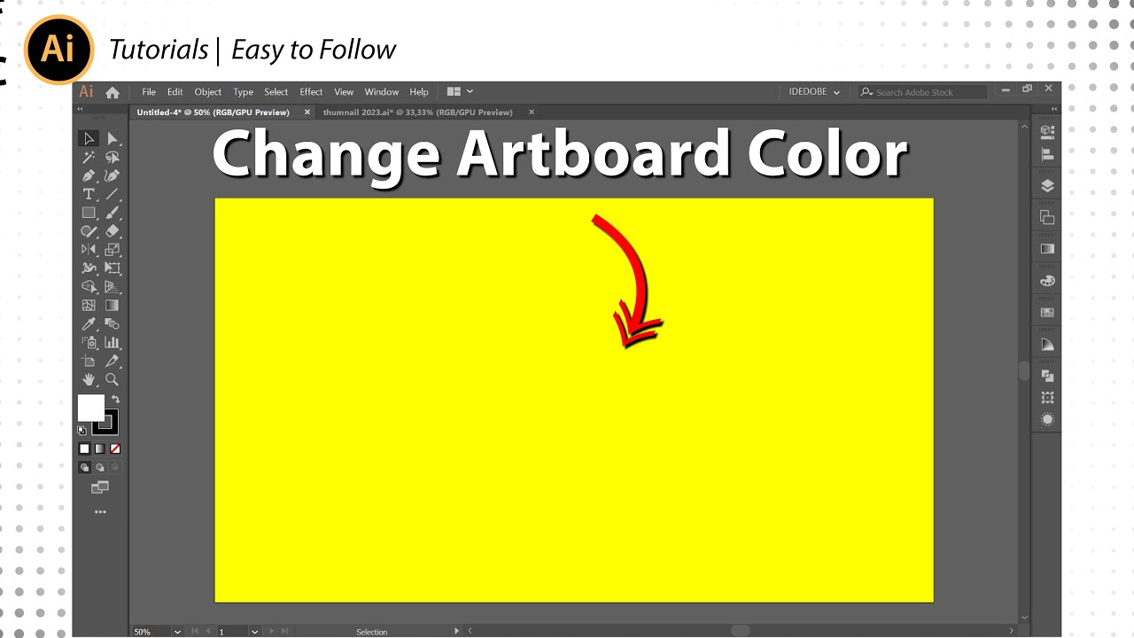How To Change Artboard Color In Adobe Illustrator Youtube