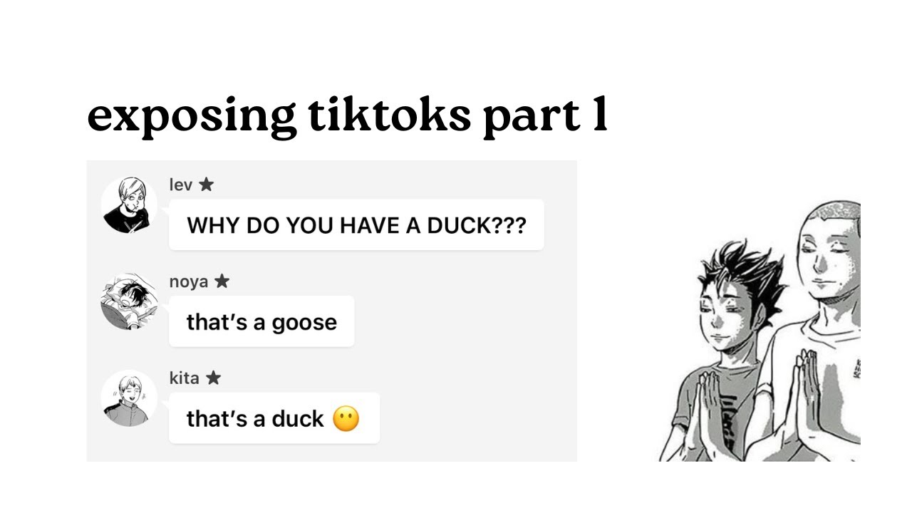 Exposing Tiktoks Part 1 Haikyuu Youtube