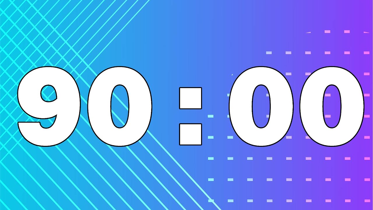 90 00 Countdown Timer Blue To Purple Geometric Fusion Youtube