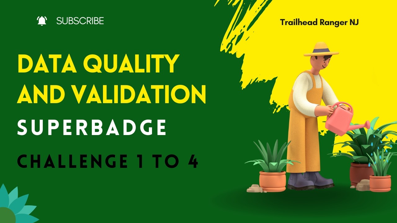 Data Quality And Validation Superbadge Unit Challenge 1 To 4 Youtube