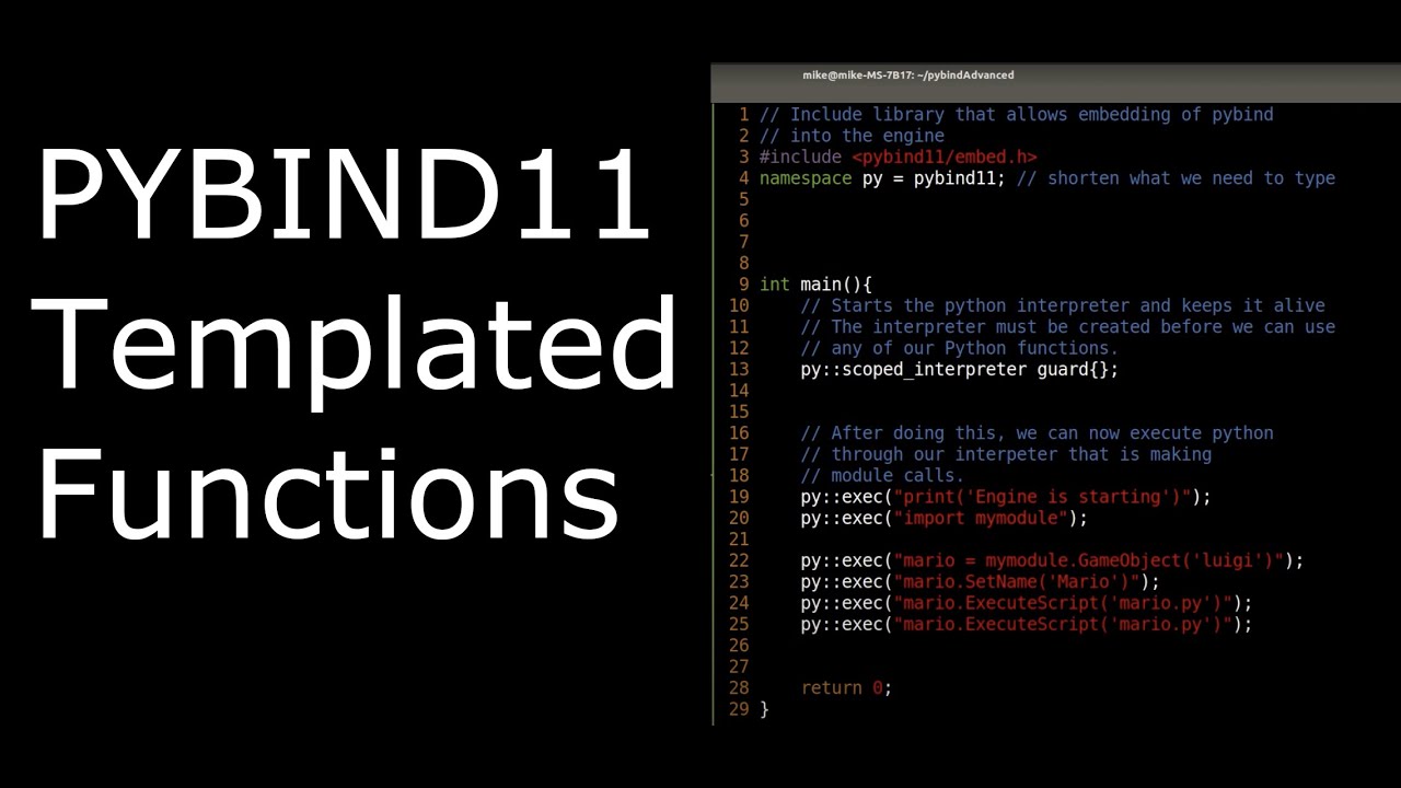 Pybind11 Using Templated Functions Youtube