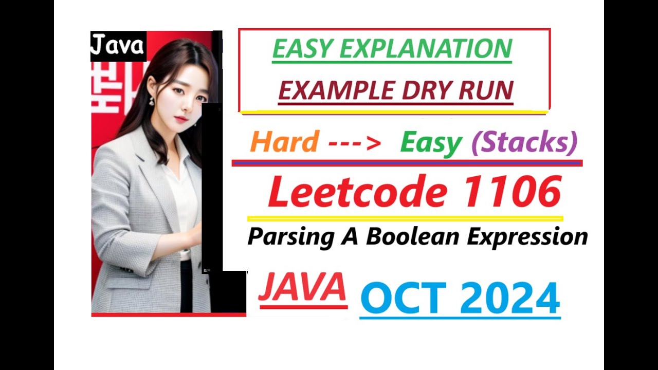 Parsing A Boolean Expression Leetcode 1106 Stacks Java Code