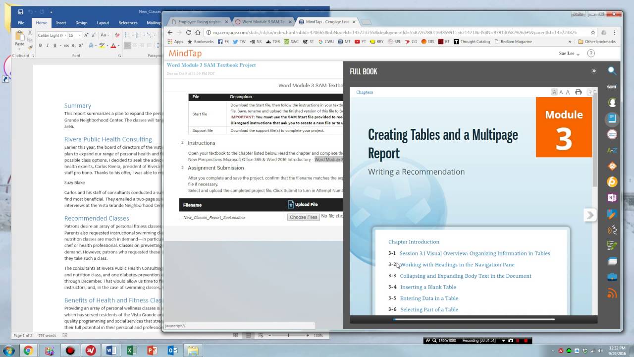 Cwu It 101 Word Module 3 Textbook Project Start Youtube