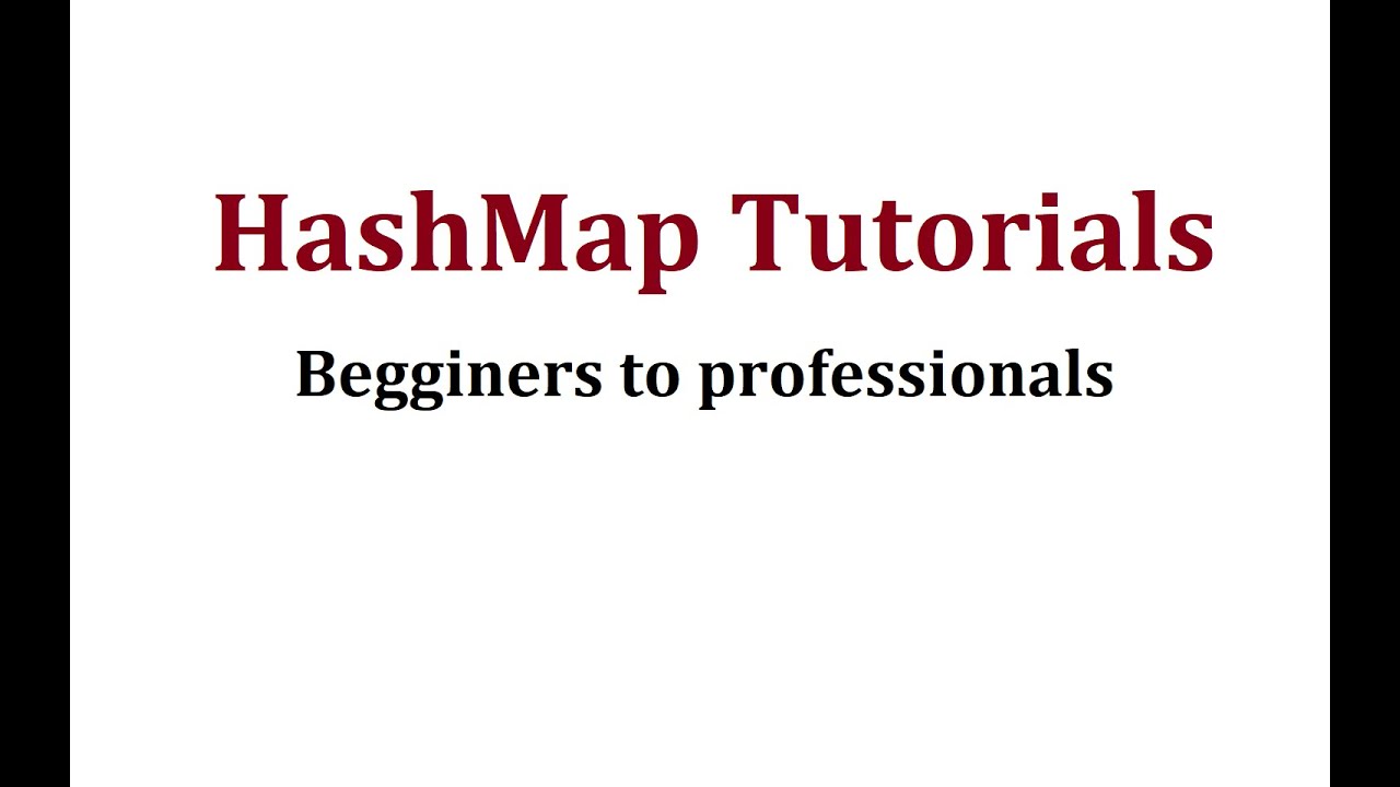 Hashmap Tutorials Youtube