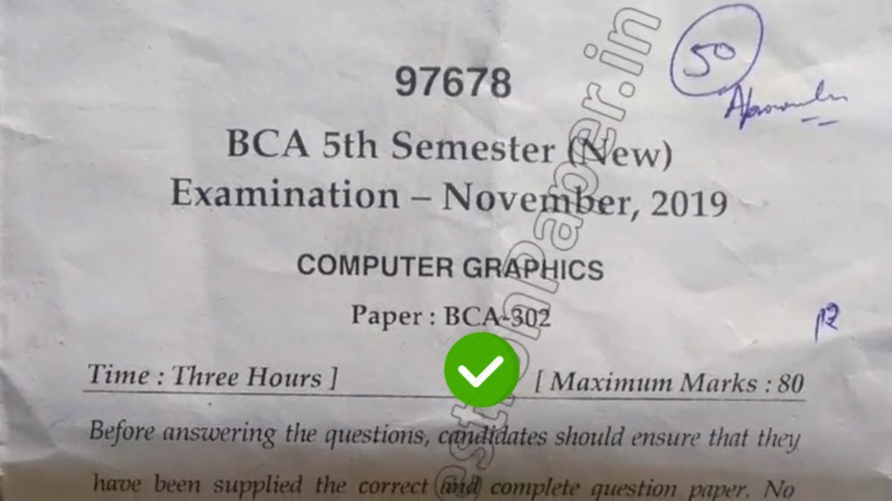 Computer Graphics Model Question Paper With Answers At Kristin Knight Blog