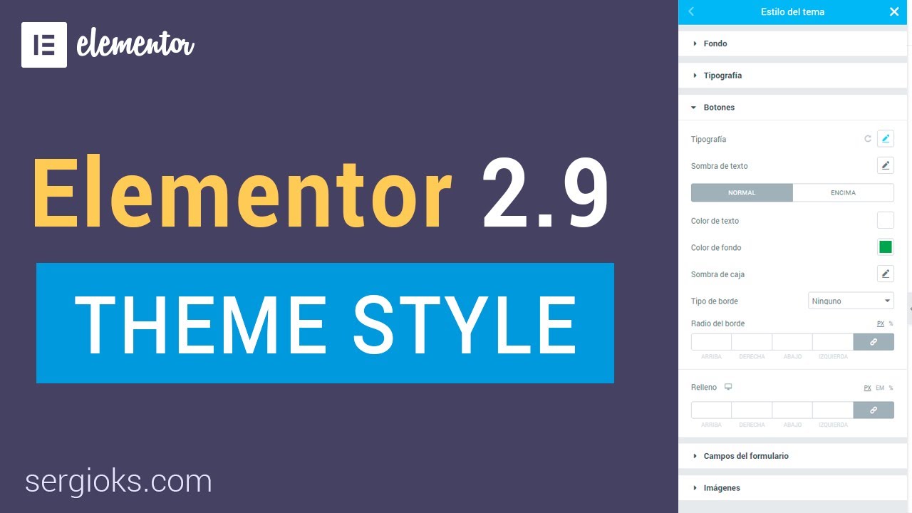 Review Elementor 2 9 Tutorial Theme Style Estilos Del Tema Youtube