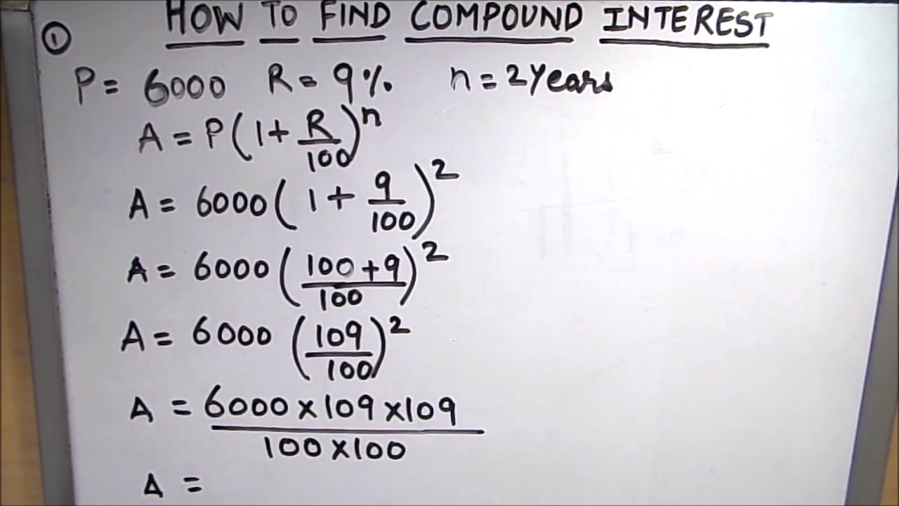 Compound Interest Formula Examples