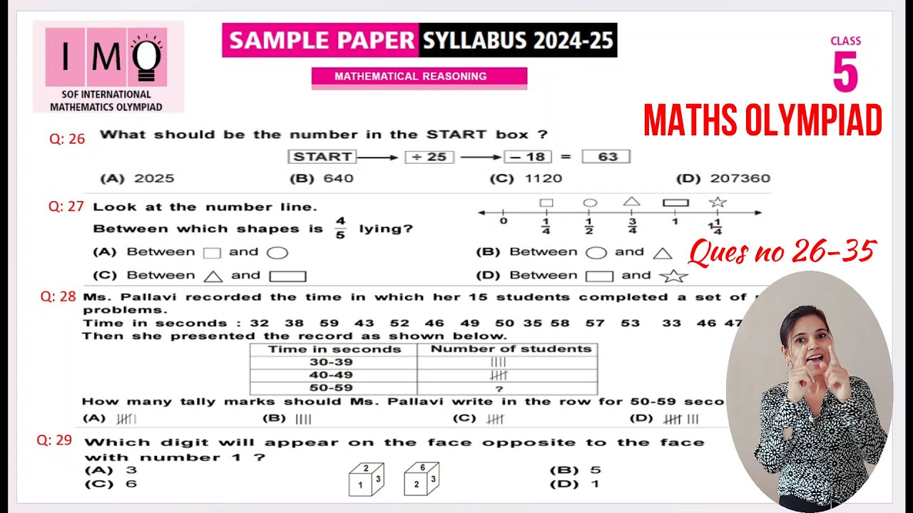 Imo Math Olympiad Sample Practice Paper For Class 5 By Mathematics