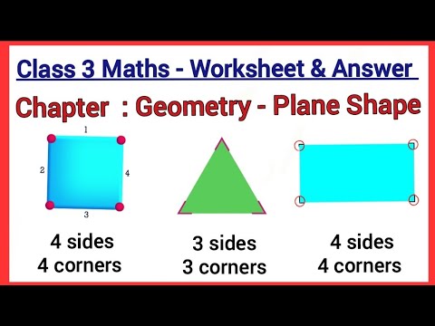 Class 3 Maths Geometry Plane Shape Geometry Worksheets For Class 3