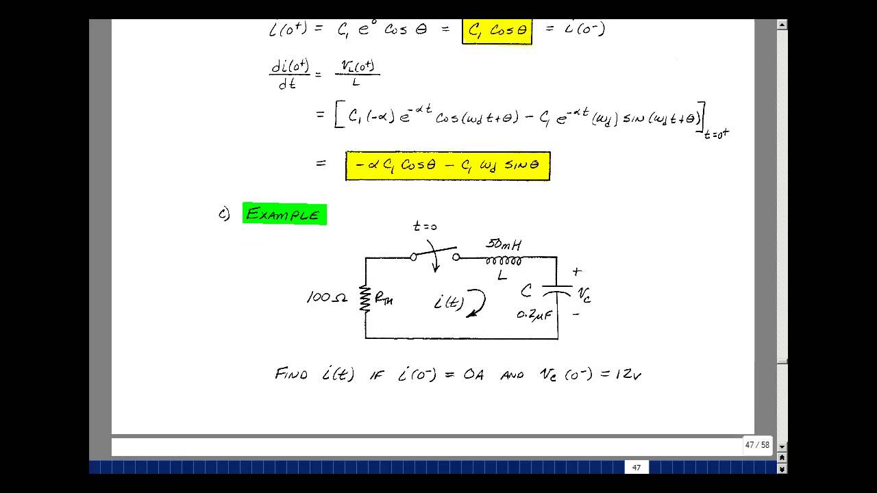 Damped Oscillation Rlc Circuit At Erin Dyer Blog
