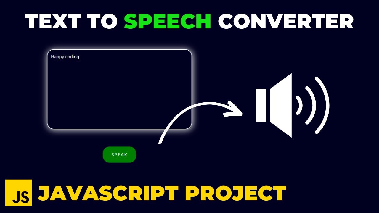 Text To Speech Converter Using Javascript Js Tutorial Javascript
