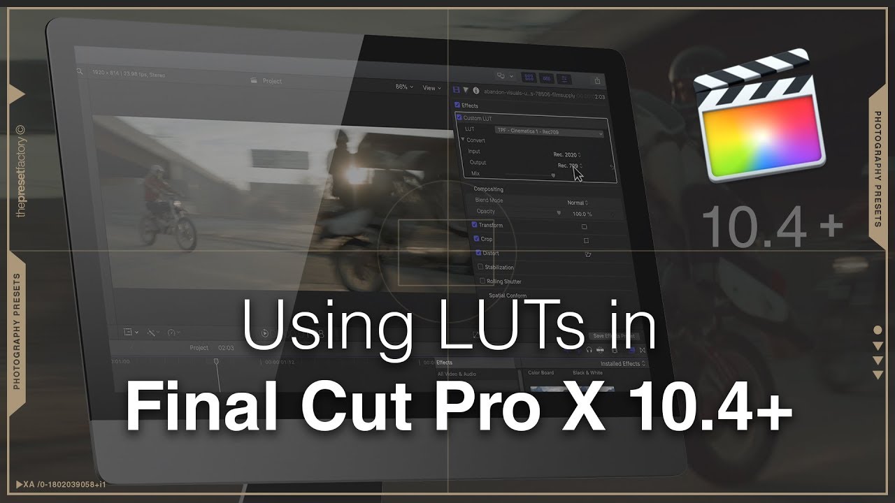 Using Luts In Final Cut Pro X 10 4 Youtube