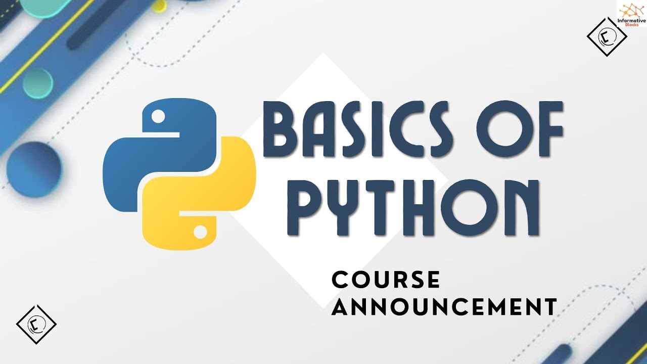 Basics Of Python Course Announcement In English Youtube