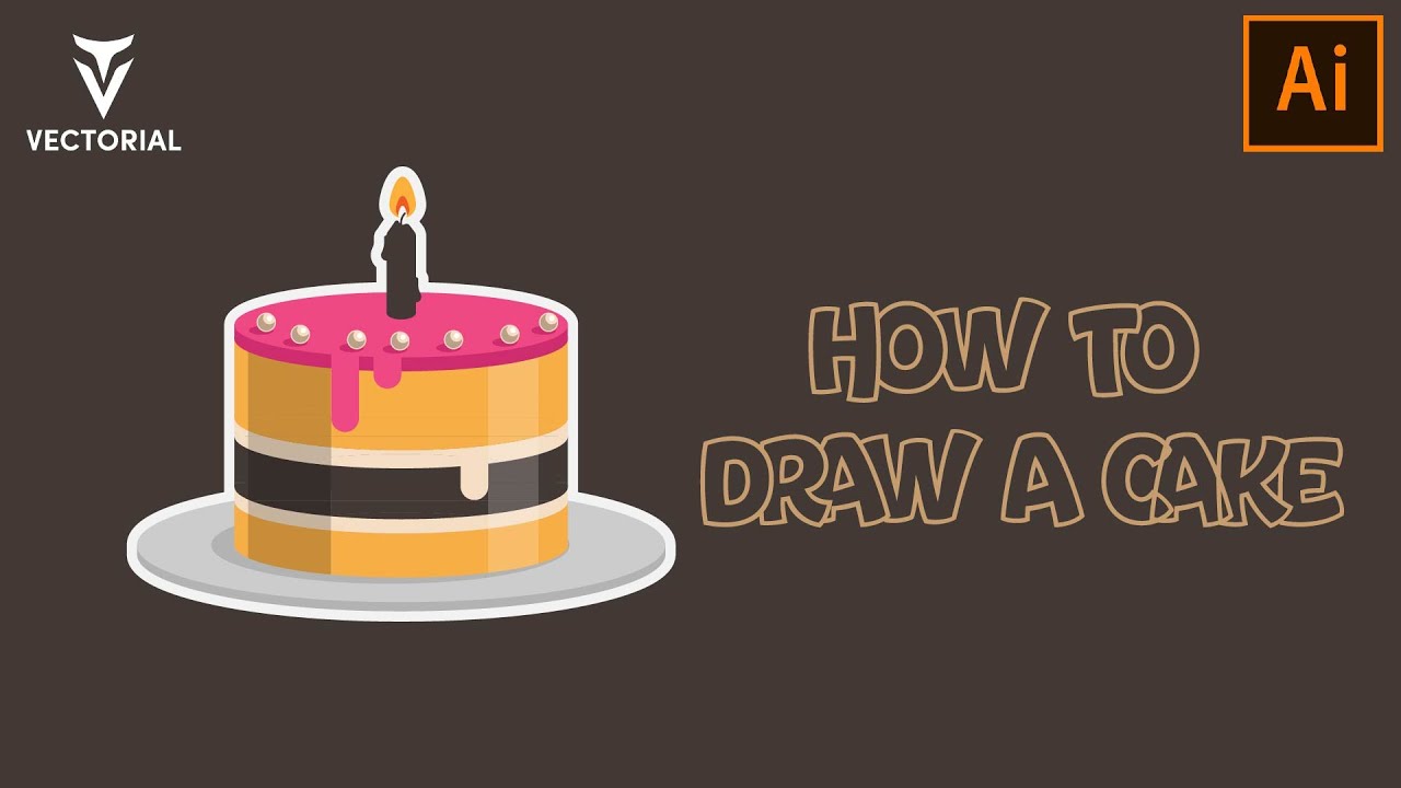 How To Draw A Cake In Adobe Illustrator Youtube