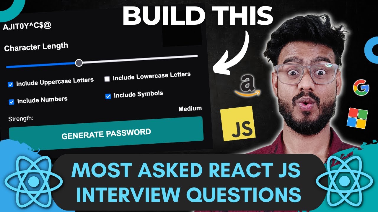 React Js Interview Questions Password Generator Frontend Machine