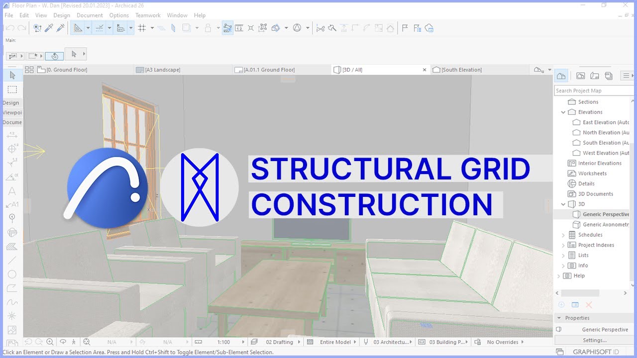 Archicad 24 Structural Construction Grid Youtube