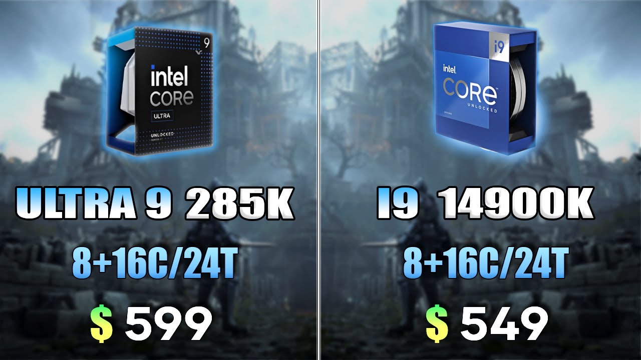 Intel Core 9 Ultra 285k Vs Intel Intel I9 14900k Test In 8 Games