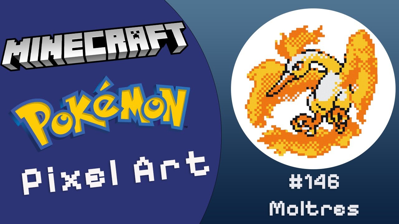 Minecraft Pokémon Pixel Art Timelapse 146 Moltres Youtube