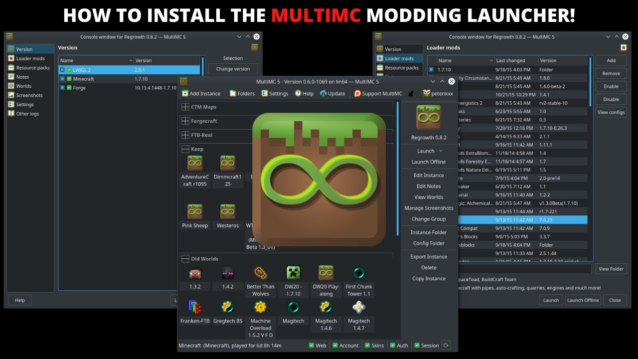 How To Install The Multimc Minecraft Modding Launcher Youtube