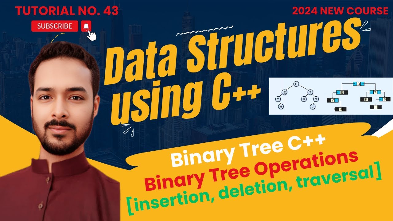 Tutorial 43 Binary Tree C Binary Tree Operations Insertion
