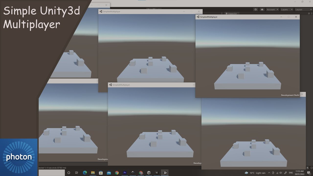 The Simplest Unity3d Multiplayer Tutorial Ever Youtube