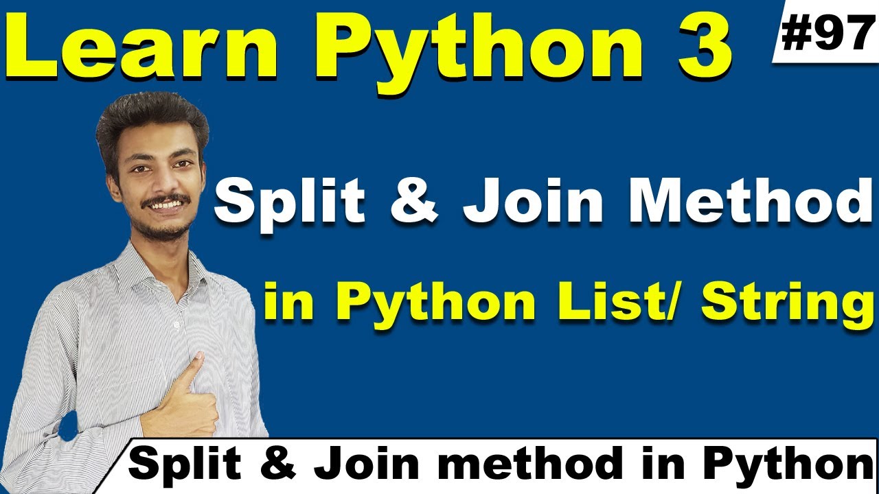 Split And Join Method In Python Python Tutorial For Beginners In Hindi