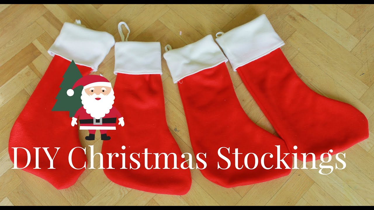 How To Make Christmas Stockings Diy Christmas Decorations Youtube