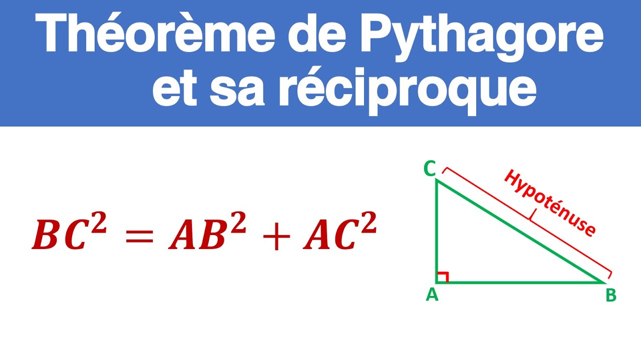 Cours Théorème De Pythagore Et Sa Réciproque 3ème Année Collège