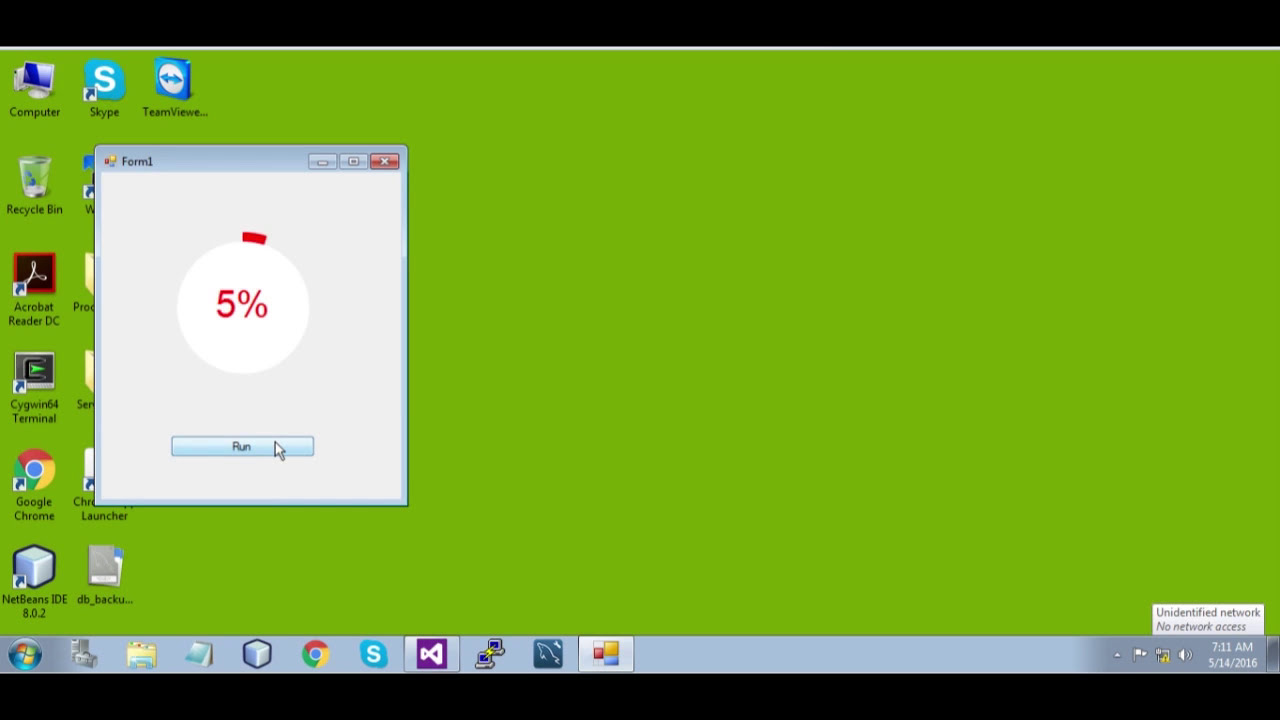 Circular Progressbar Using C Youtube
