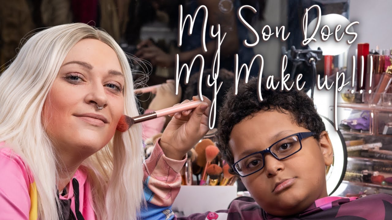 My 7 Year Old Does My Makeup My Son Does My Makeup Funny Makeup