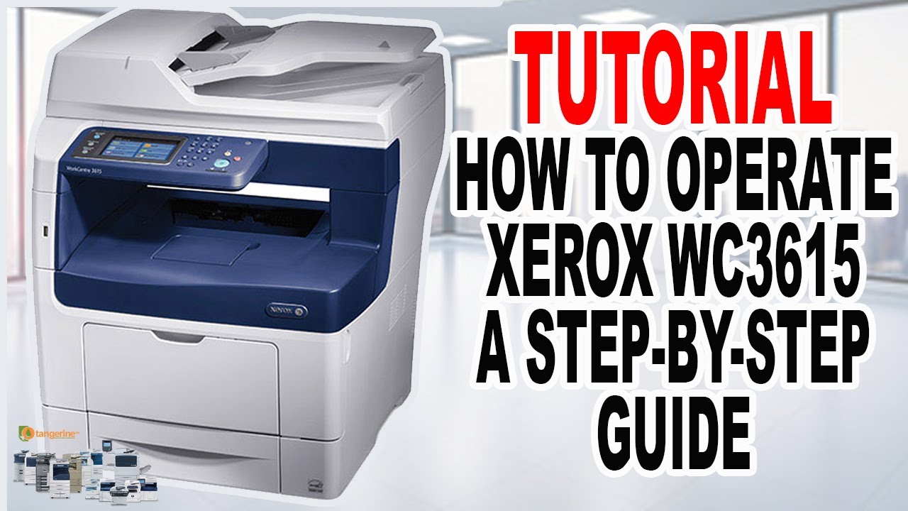 Tutorial How To Operate Xerox Workcentre 3615 Copier Printer
