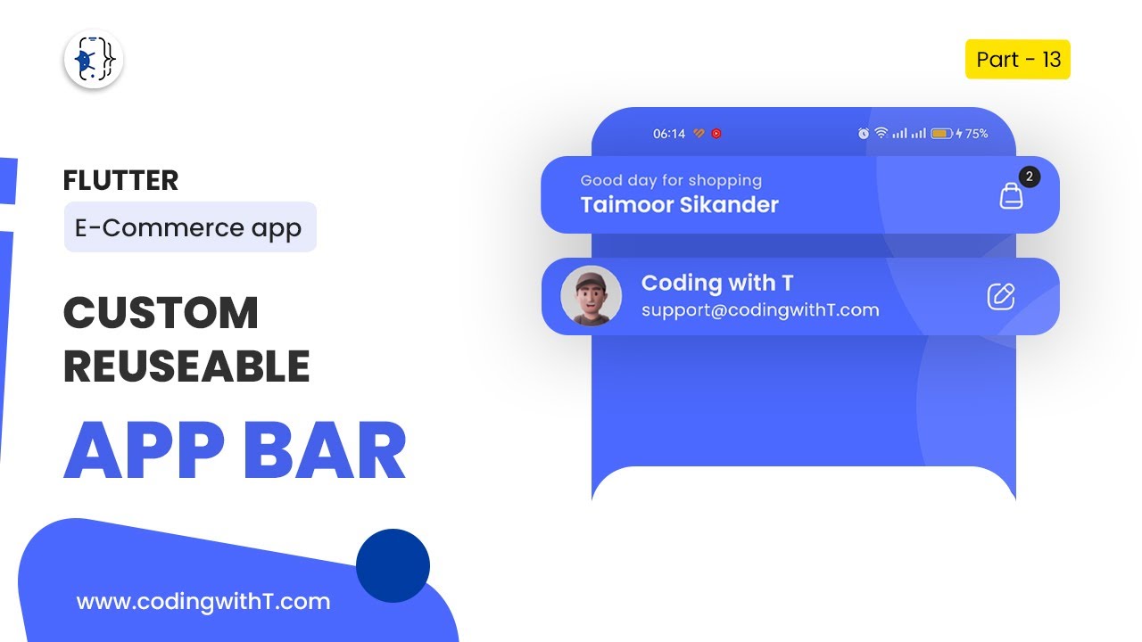 Flutter Custom Appbar Design Reusable Appbar Flutter 2025 Youtube