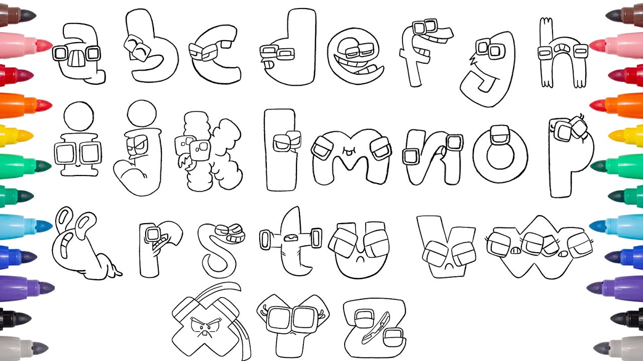 Lowercase Alphabet Coloring Pages 2025