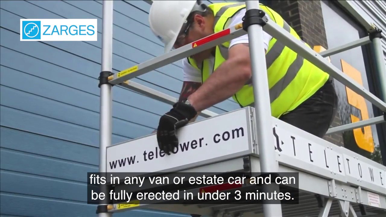 Zarges Telescopic Mobile Scaffold Tower Youtube