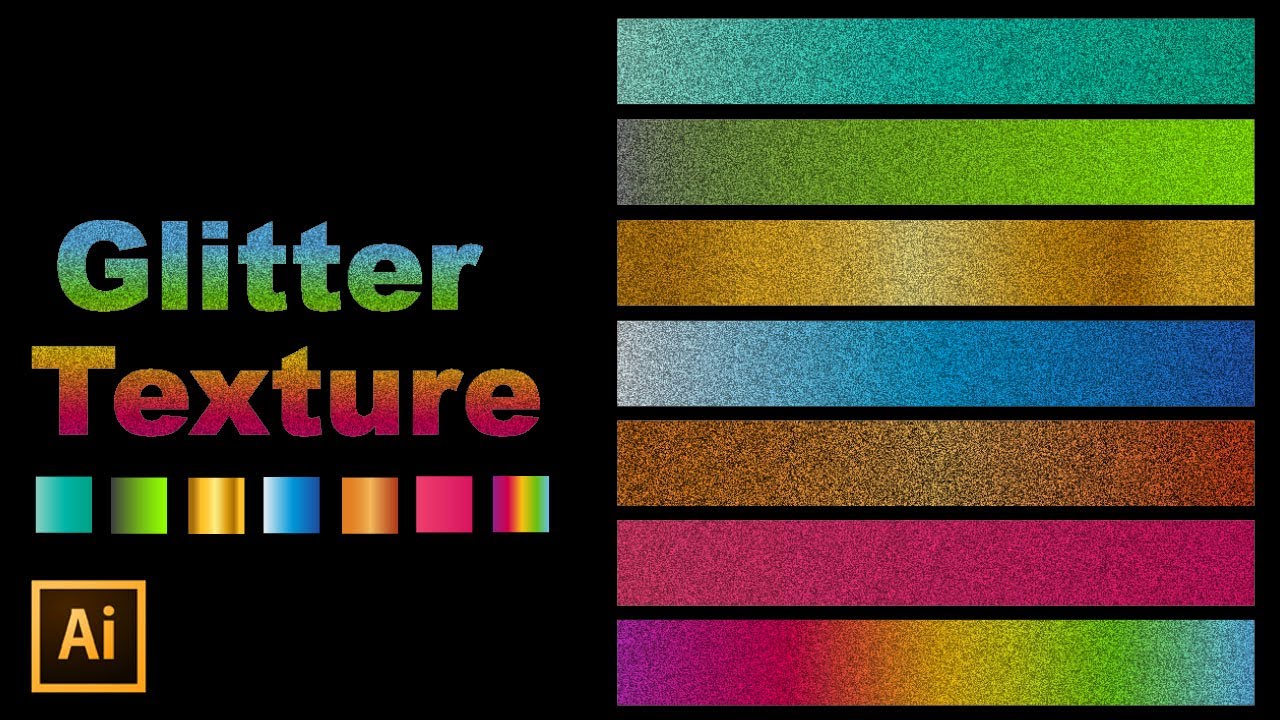 Create Stunning Glitter Texture Effect In Adobe Illustrator Quick