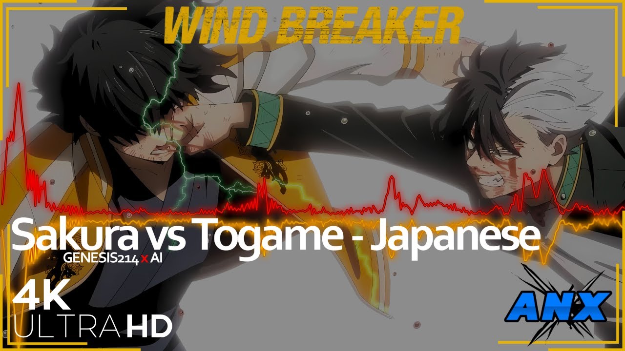 Sakura Vs Togame Wind Breaker 4k Japanese Anime Music Video Youtube
