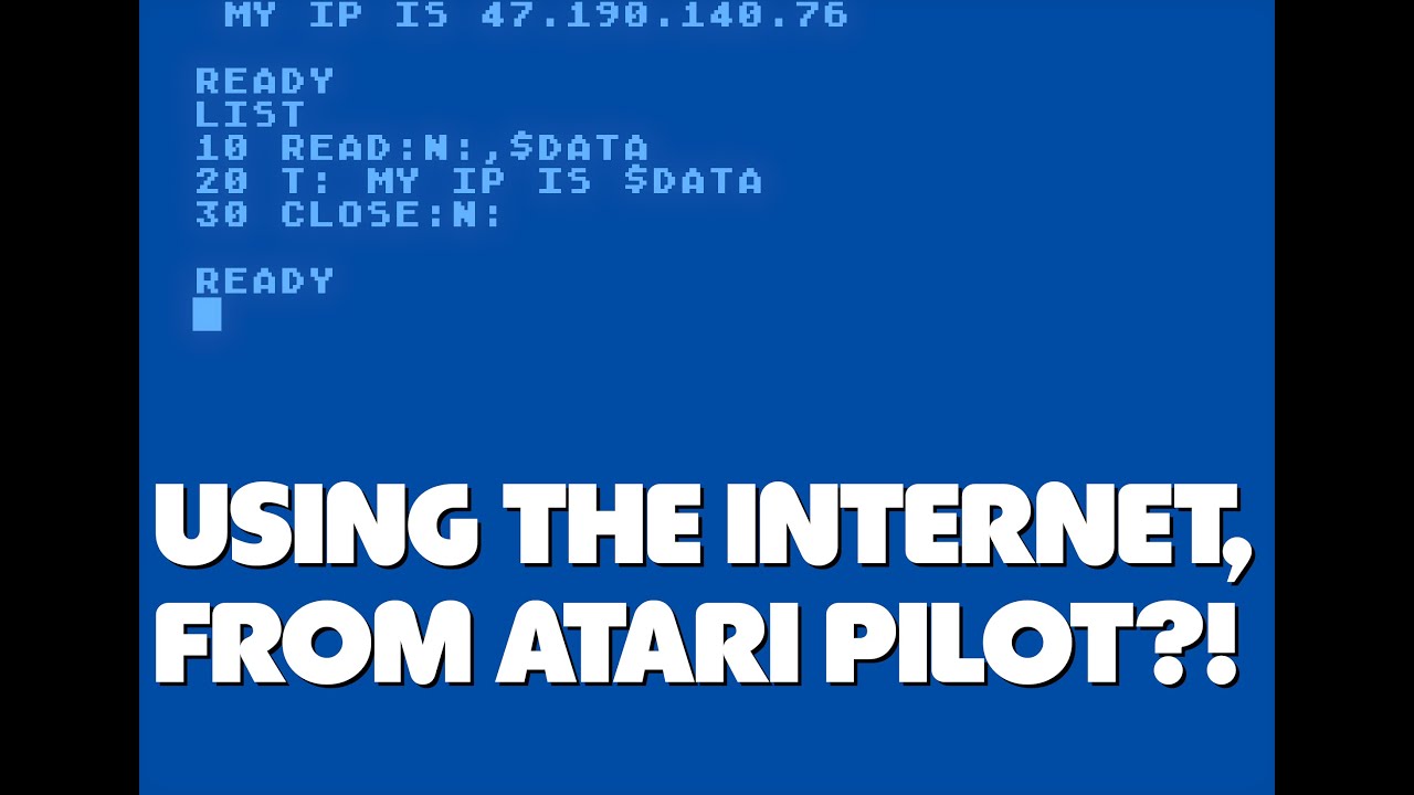 Using The Internet From Atari8bit Pilot Youtube