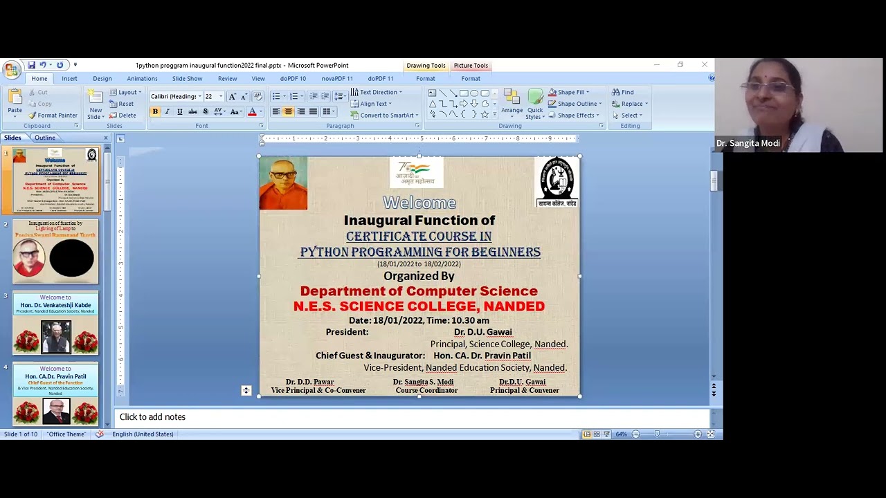 Inaugural Function Of Certificate Course In Python Programming For