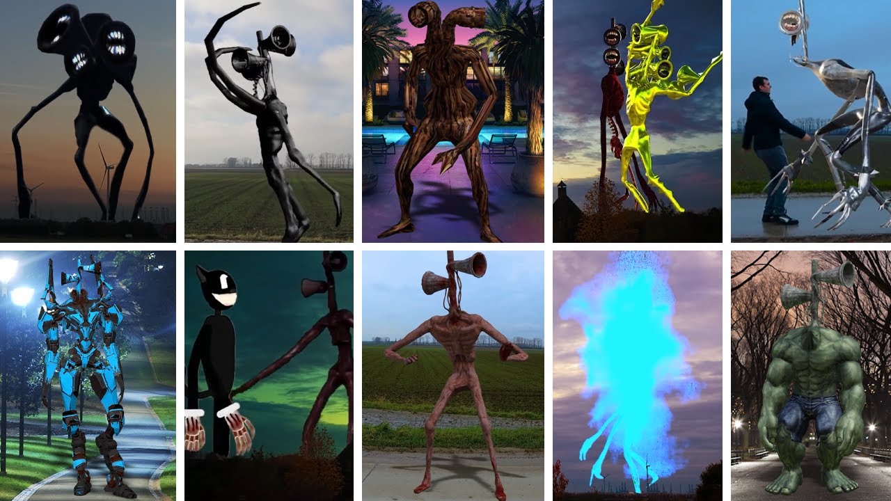 1 Hour Of All Different Siren Heads Caught On Camera Youtube