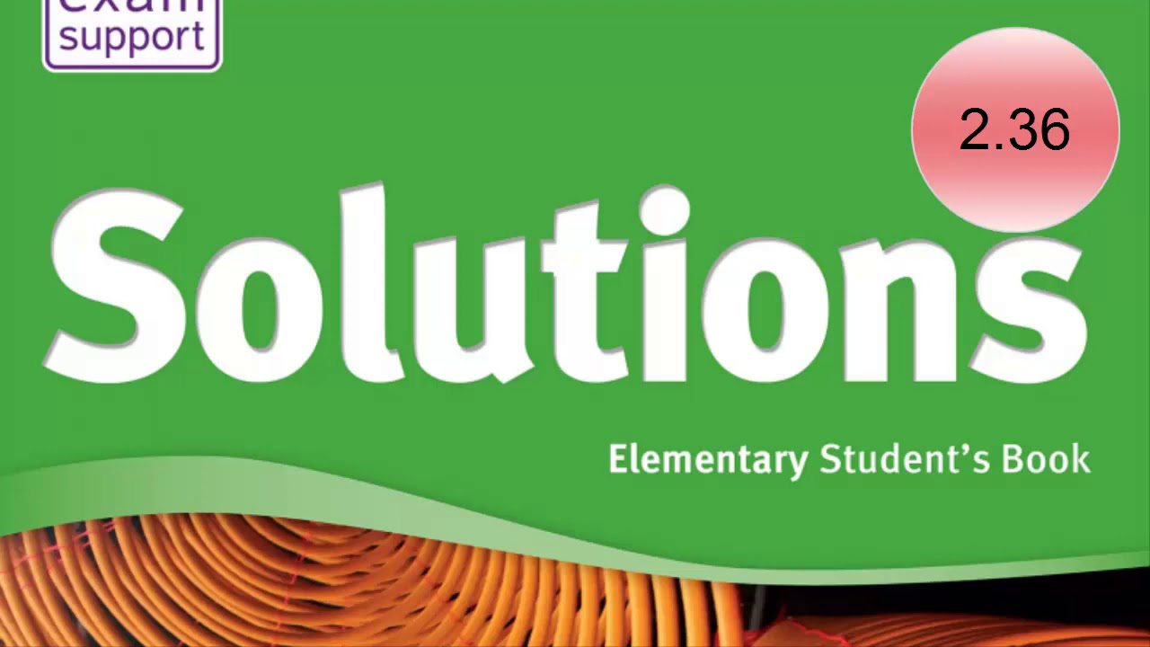 Solution Elementary 2nd Sb 2 36 Youtube