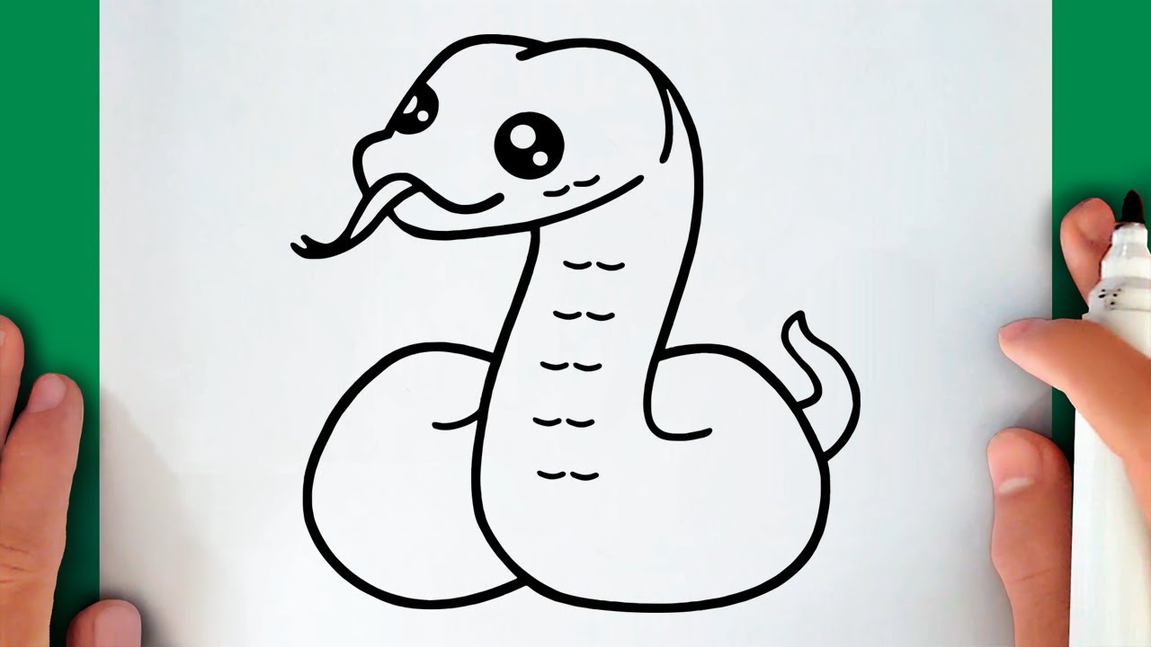 How To Draw A Cute Snake Youtube