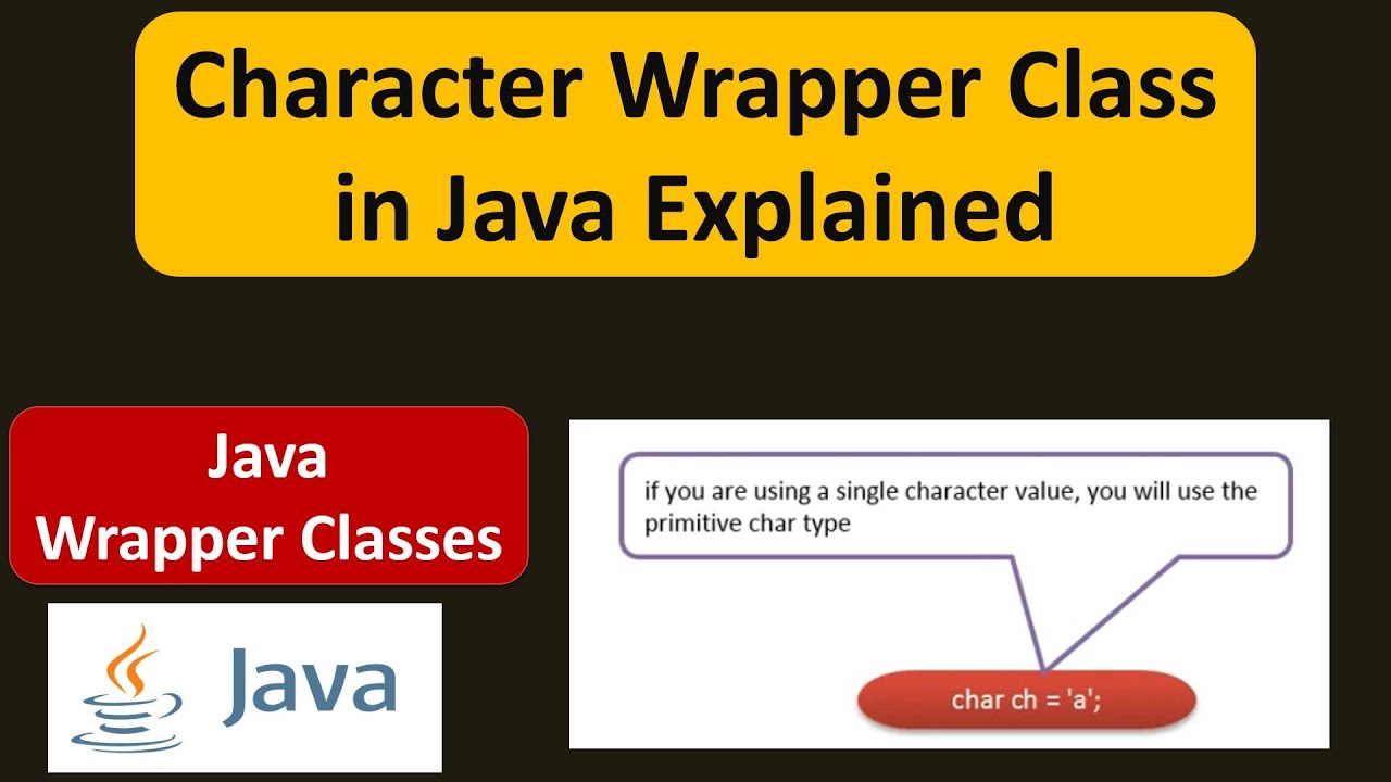 Character Wrapper Class In Java Explained Java Wrapper Class