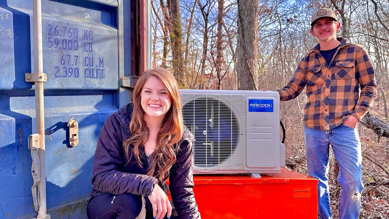 How To Install A Diy Mini Split Shipping Container Shop Youtube