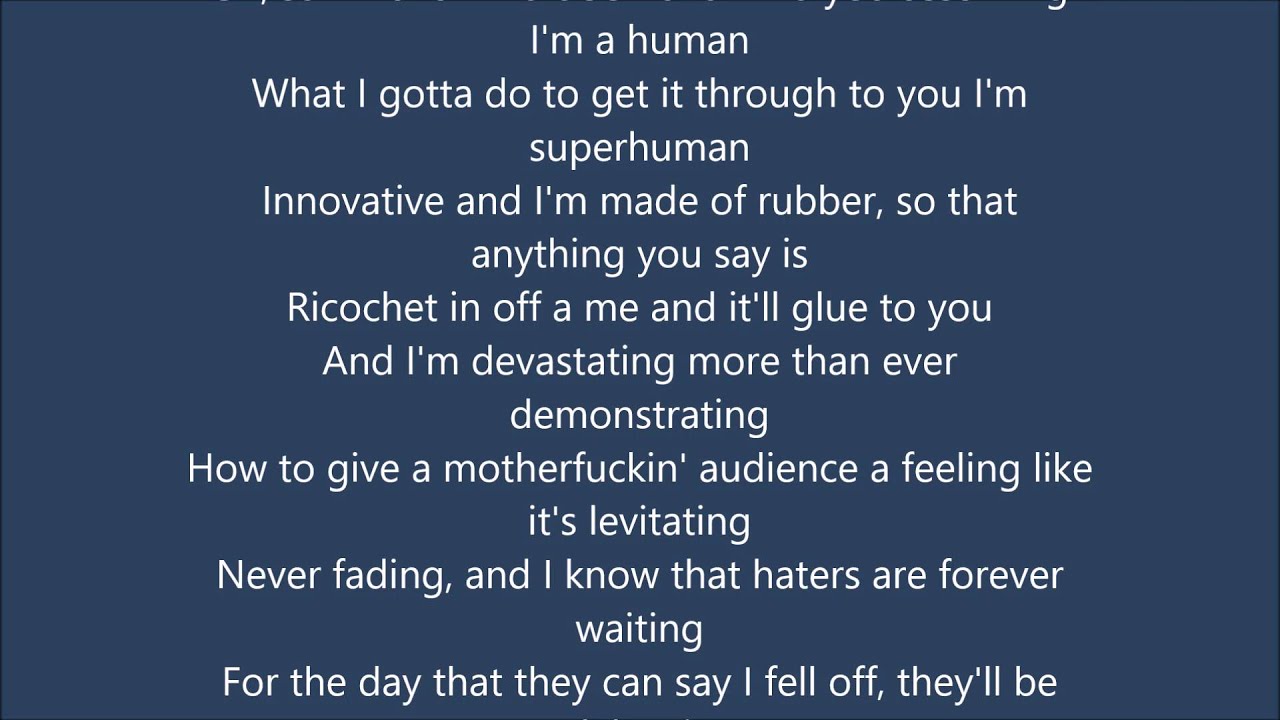 Eminem Rap God Lyrics Fast Part