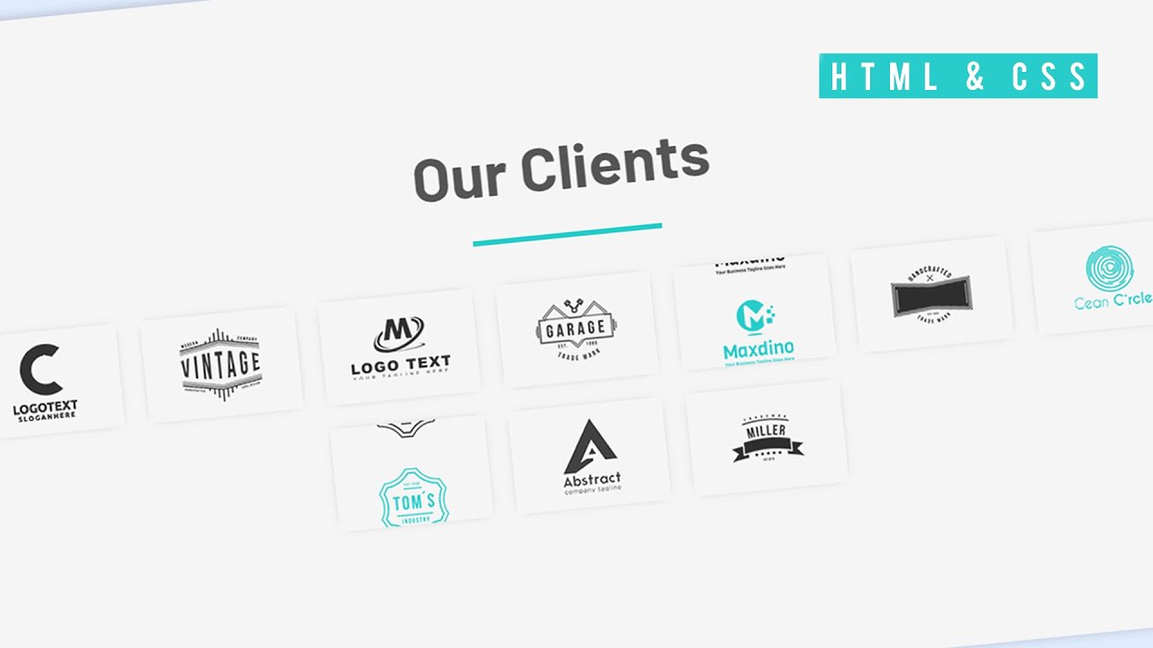 Brand Logo Section Using With Simple Html Css Website Section
