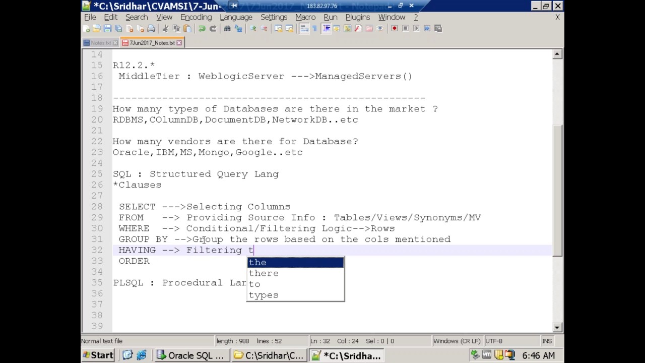 Oracle Sql Basics Youtube