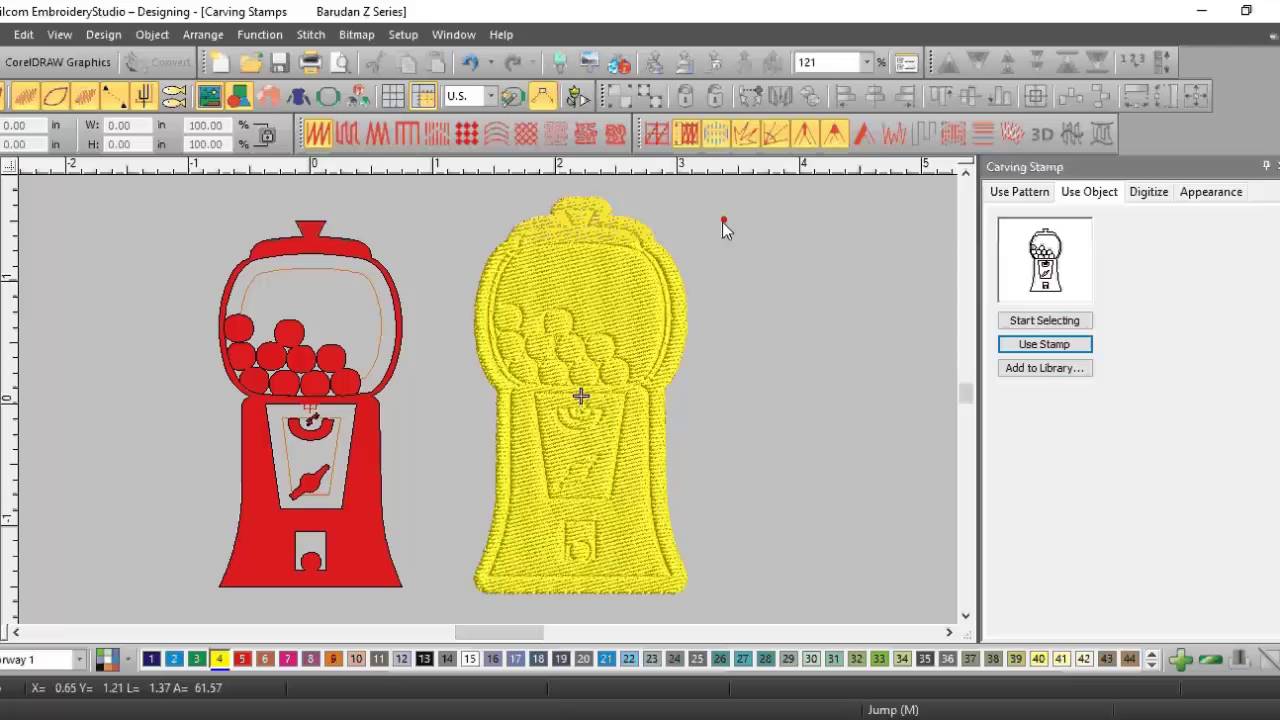 Wilcom Embroiderystudio E3 0 Elements Focus On Custom Splits Youtube